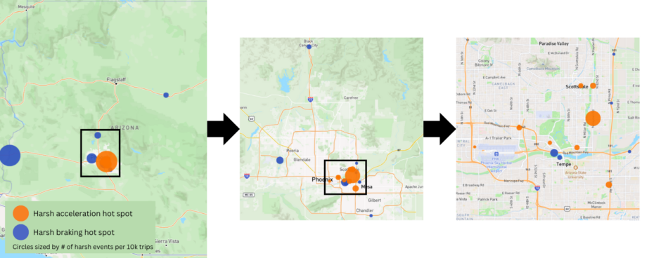 Roadway safety in the transportation network: Using harsh event data to ...