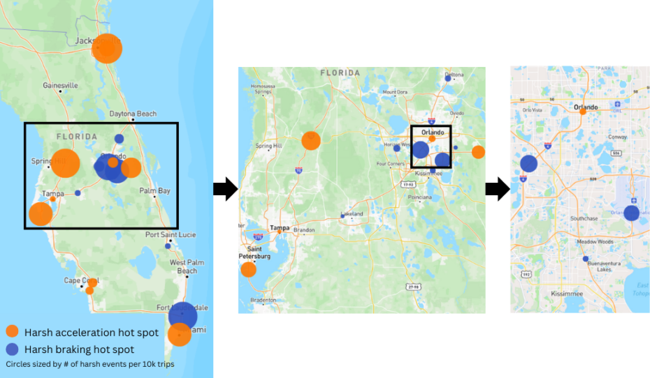Roadway safety in the transportation network: Using harsh event data to ...